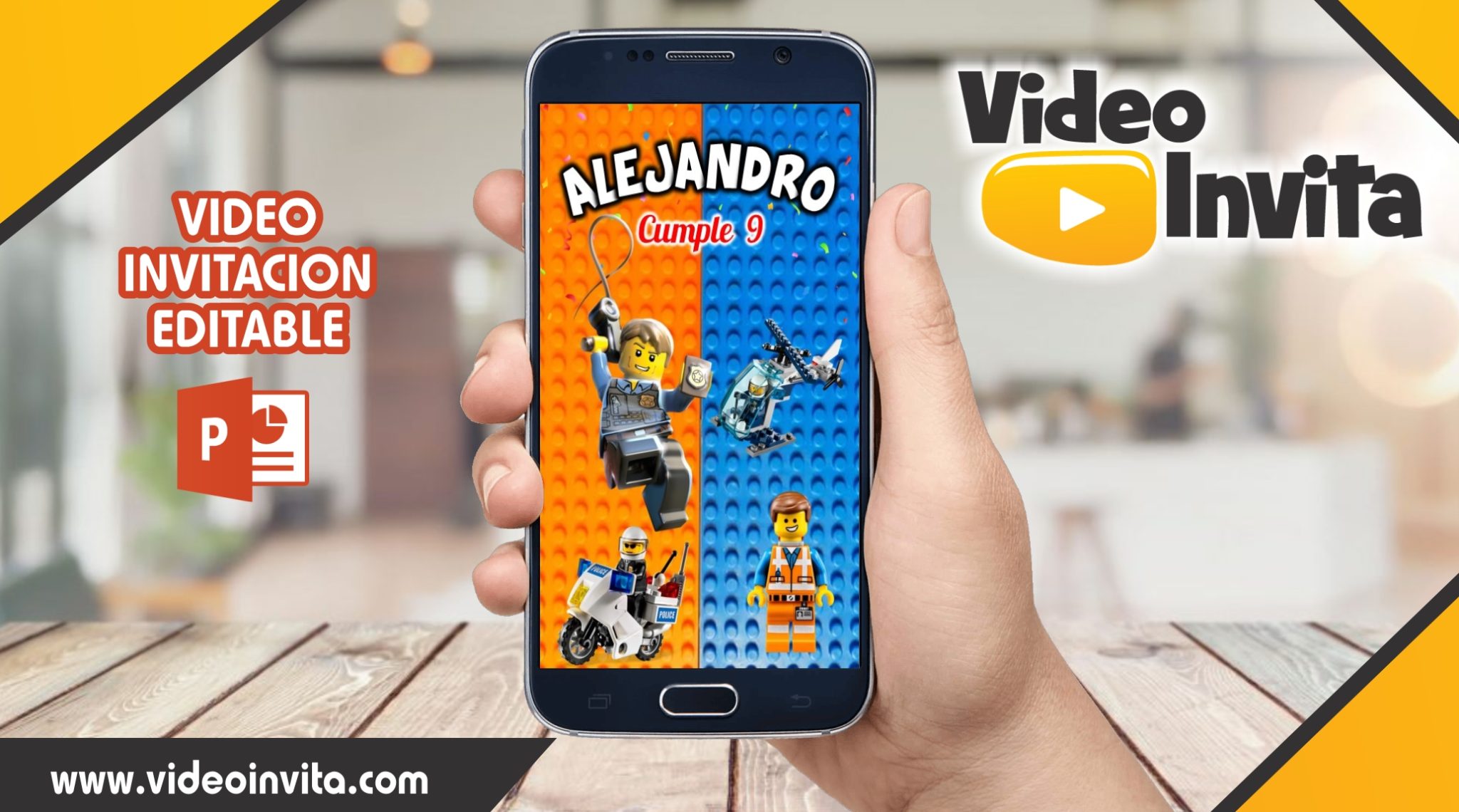 Video Invitación de Lego City Editable – Video Invita