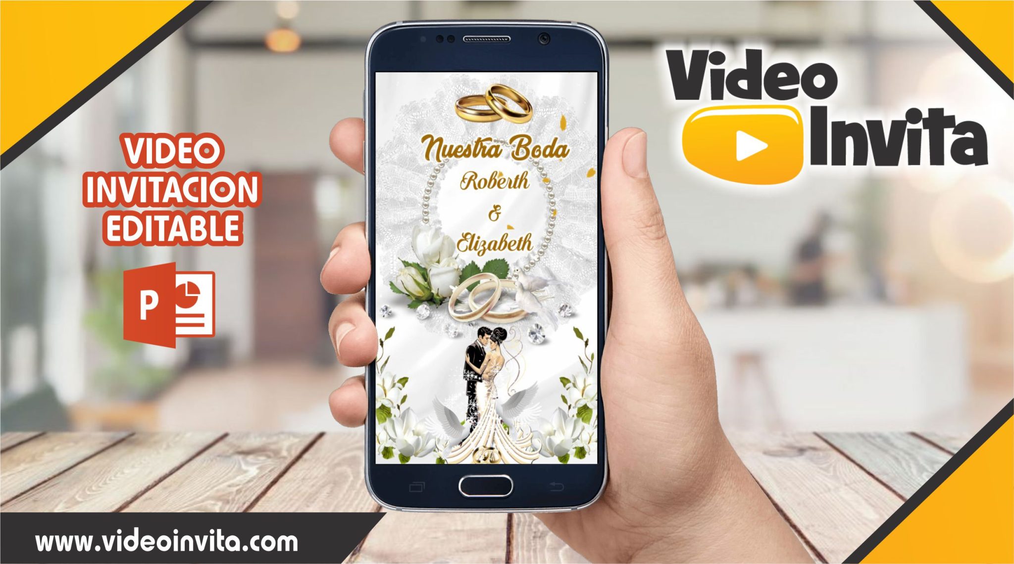 Video Invitación de Matrimonio Plantilla Editable – Video Invita