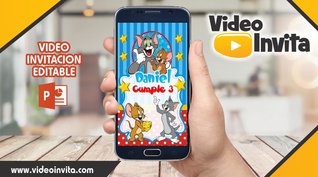 Video Invitación de Tom y Jerry Editable – Video Invita