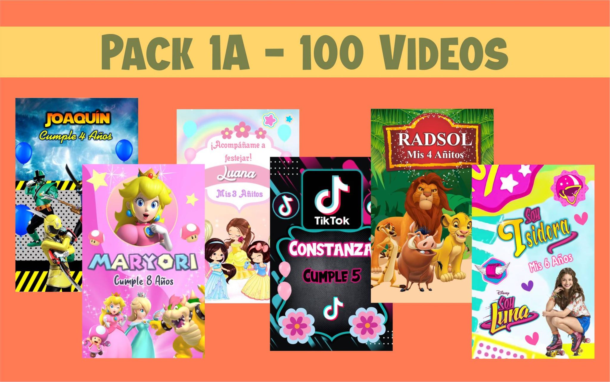 Pack de Videos Editables 1A – 100 Editables en Powerpoint – Video Invita