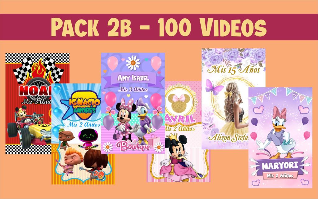 Pack de Videos Editables 2B – 100 Editables en Powerpoint – Video Invita