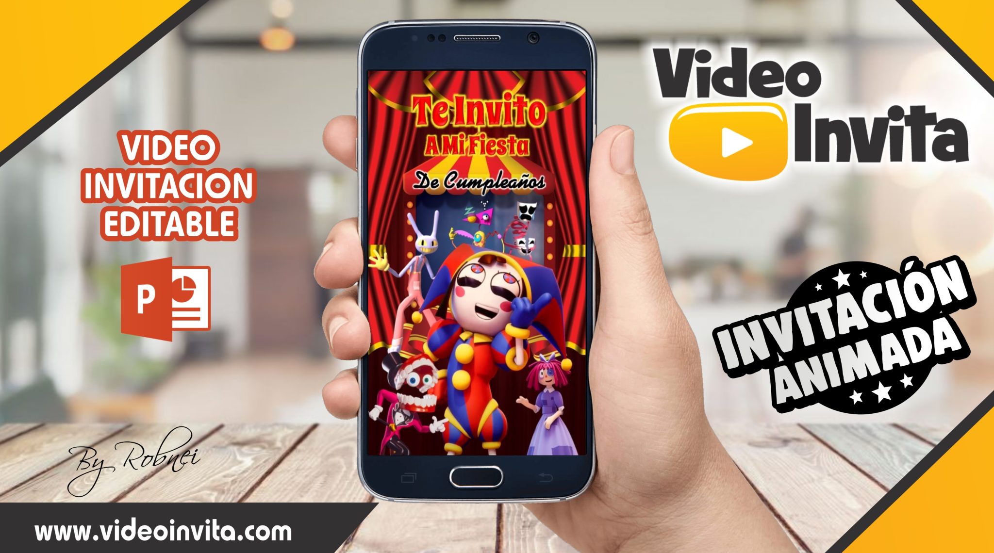 Video Invitación de Circo Digital Editable – Video Invita
