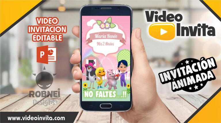 Video Invitación de Perro chocolo Girl 2 Editable – Video Invita