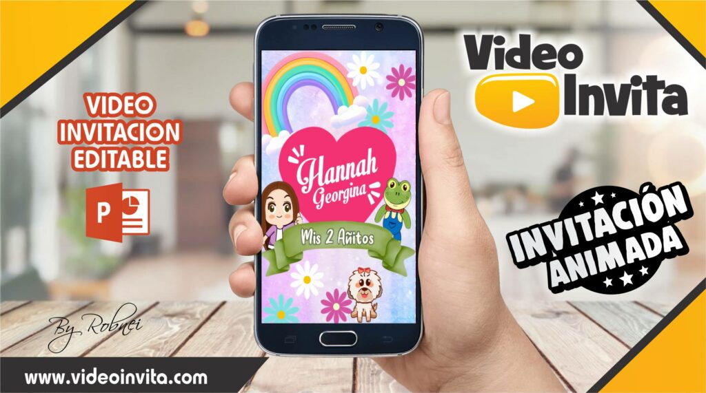 Video Invitación de Lara Campos y Rana Rene 2 Editable – Video Invita