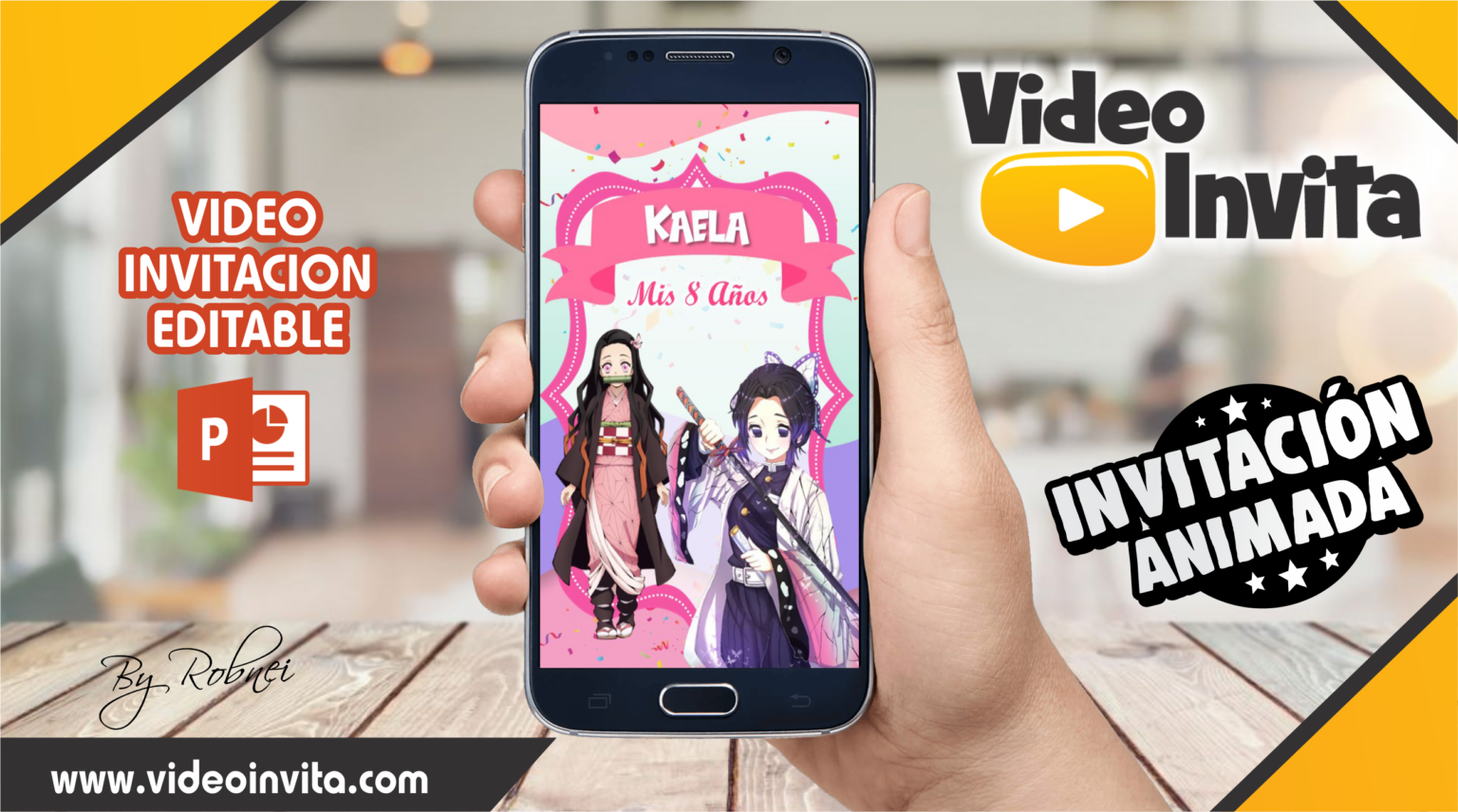 Video Invitación de Demon Slayer 2 Editable – Video Invita