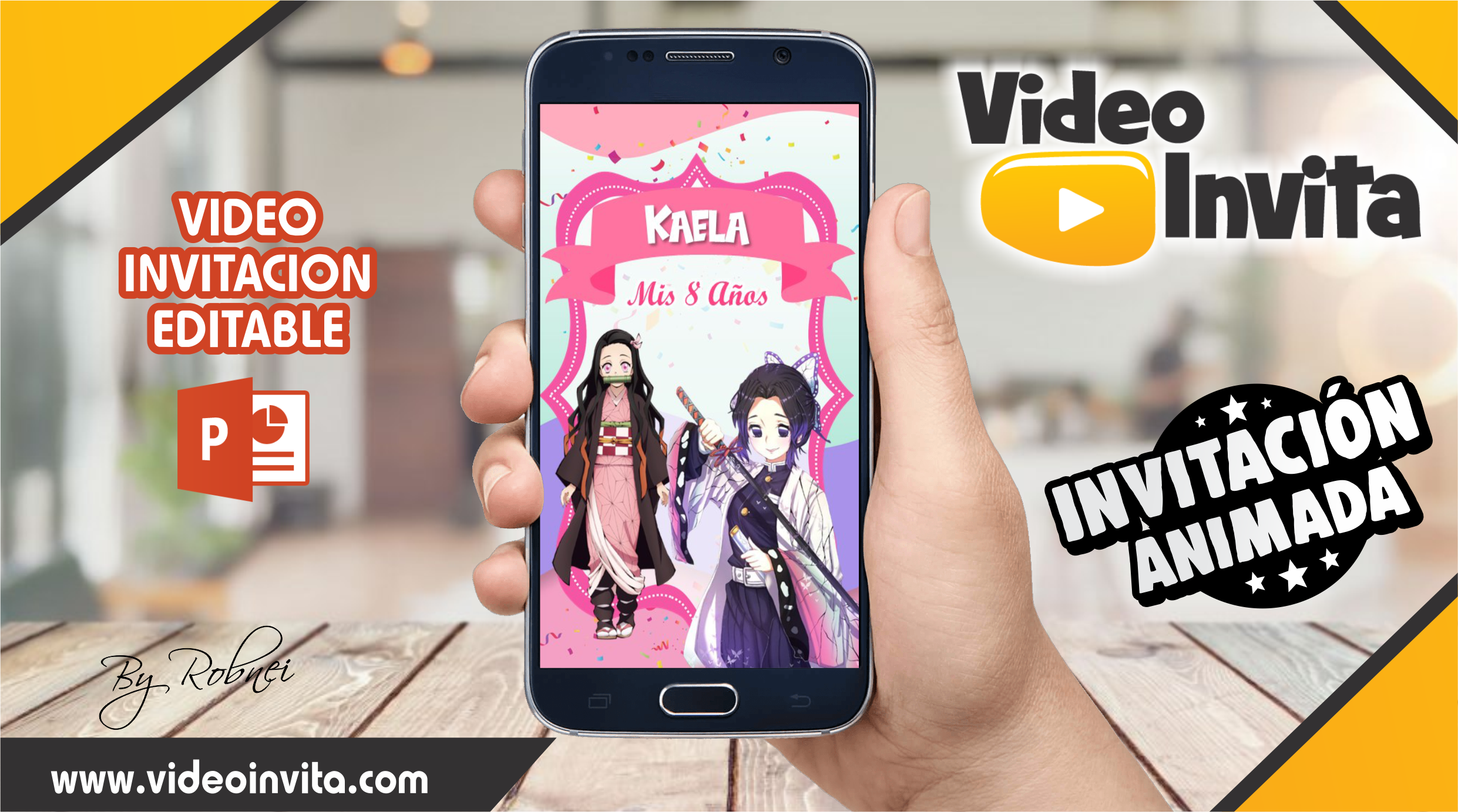 Video Invitación de Demon Slayer 2 Editable – Video Invita